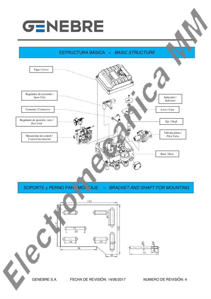 Posicionador Lineal Electroneumático - Genebre - Artículo 5952 ...